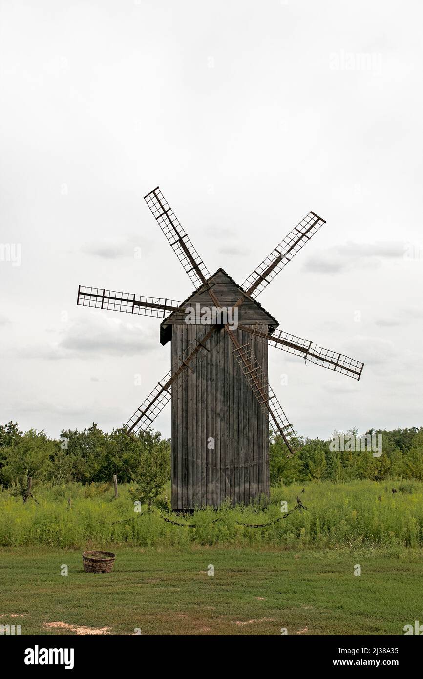 Wooden old mill. Medieval mill. Wooden building Stock Photo - Alamy
