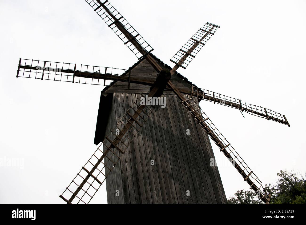 Wooden old mill. Medieval mill. Wooden building Stock Photo - Alamy