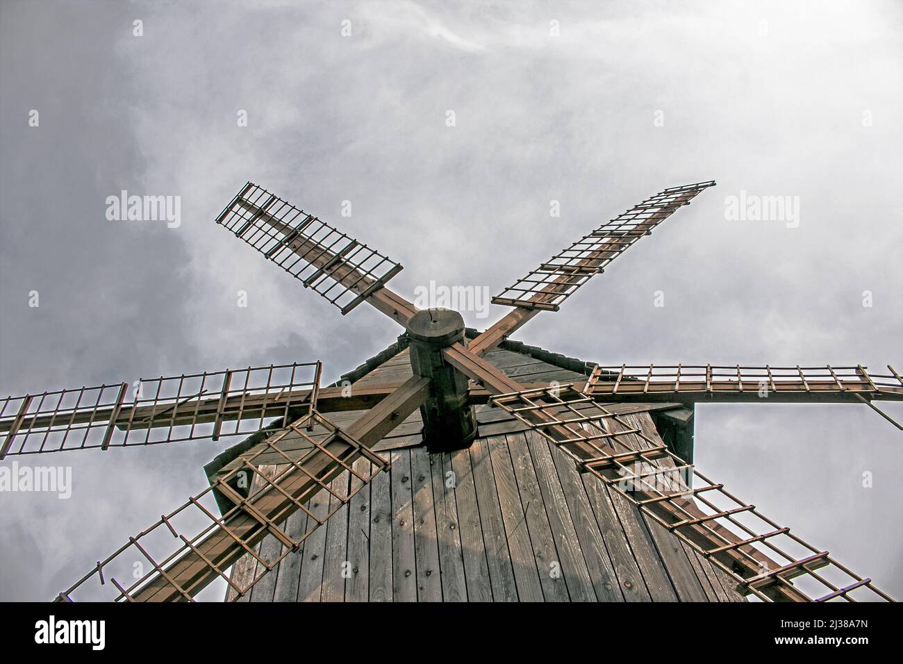 Wooden old mill. Medieval mill. Wooden building Stock Photo - Alamy