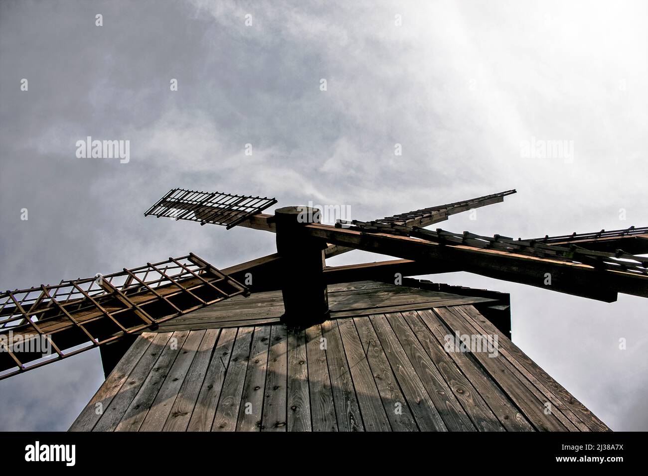 Wooden old mill. Medieval mill. Wooden building Stock Photo - Alamy