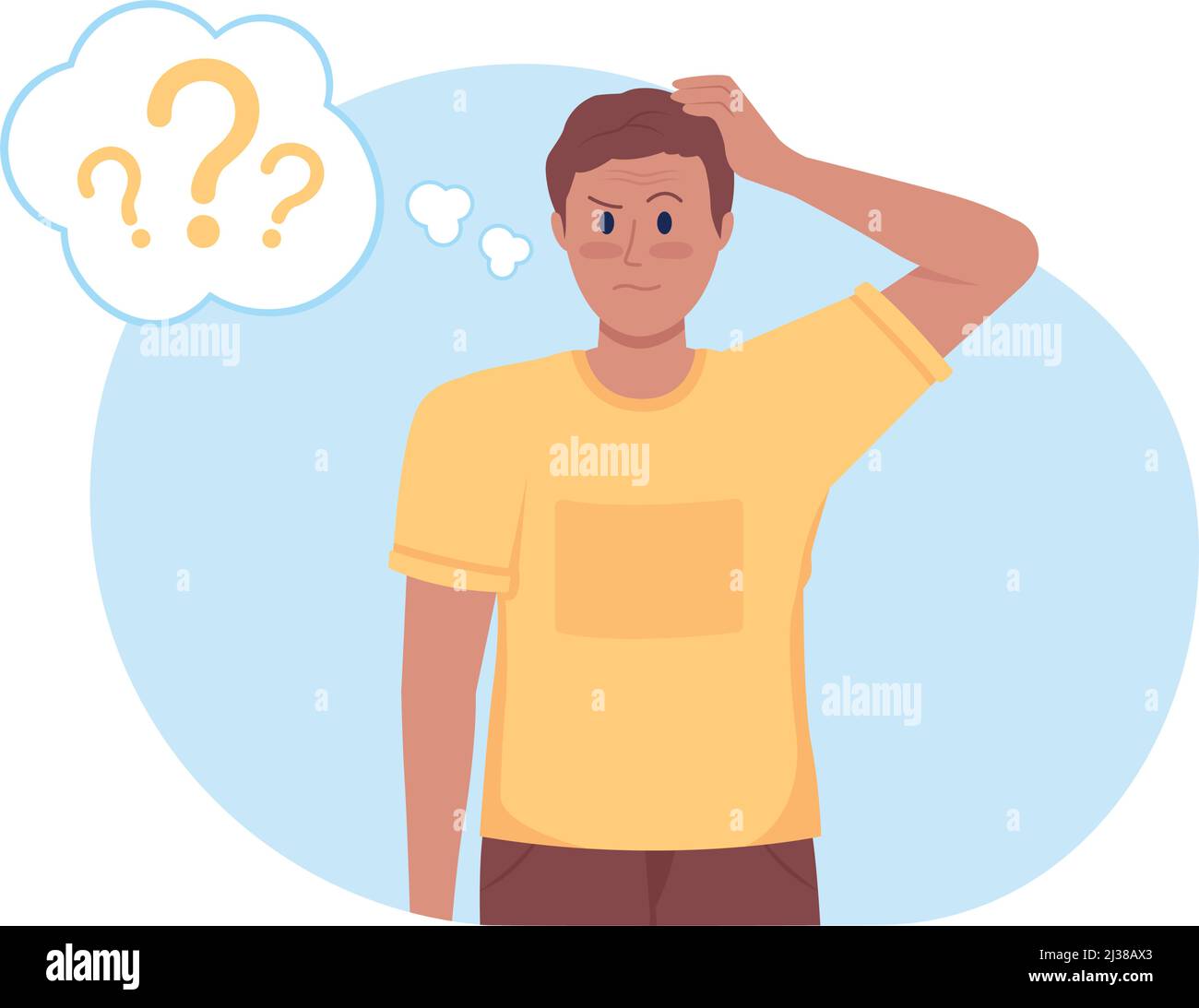 Confusion 2D vector isolated illustration Stock Vector Image & Art - Alamy