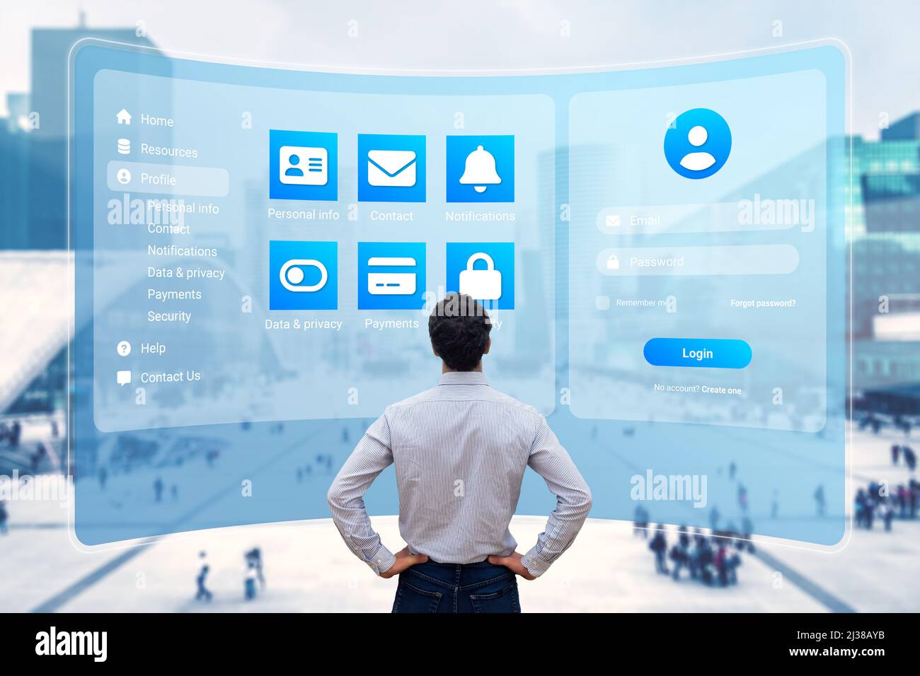 Secure Online Access With Password And Login Page To Manage Personal
