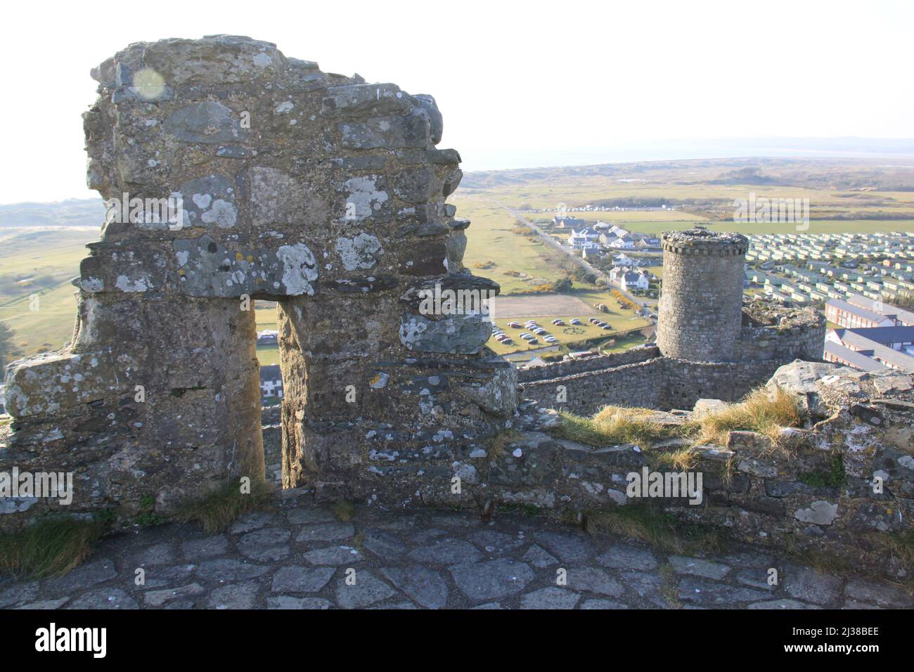 Harlech Castle, Gwynedd, Wales, is a Grade I listed medieval ...