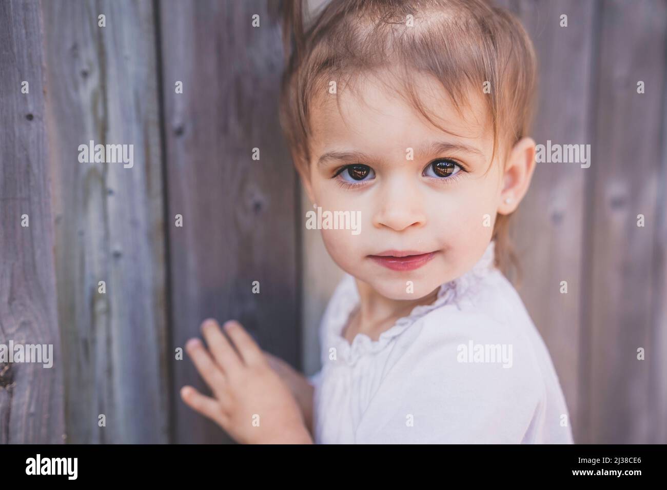 Nice and Cute little two years girl outside Stock Photo - Alamy