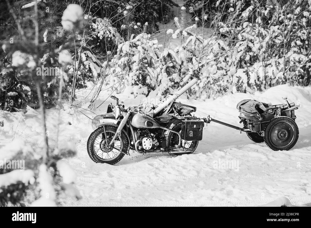 Old Tricar, Three-Wheeled Motorbike Of Wehrmacht, Armed Forces Of ...