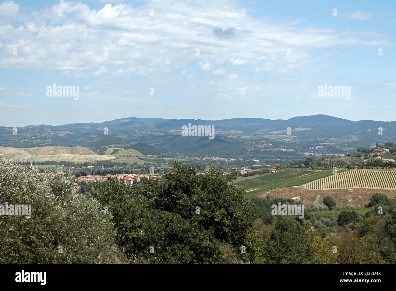Panorama picture of the hills of the Countryside in Umbria in Italy ...