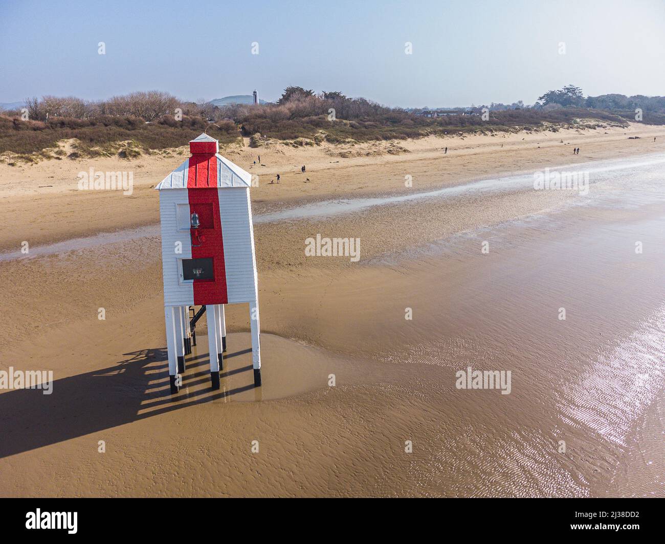 An aerial view of the Low Lighthouse it is one of three lighthouses in ...