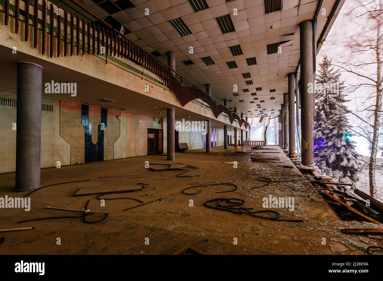 Ruined building. Consequences of disaster, war or demolition Stock ...