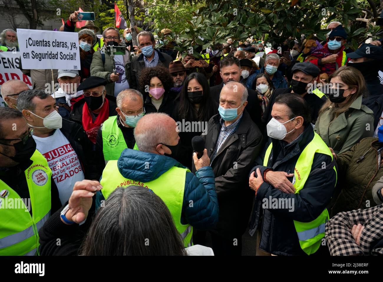 Madrid, Spain. 06th Apr, 2022. (4/6/2022) Retirement demonstration in ...
