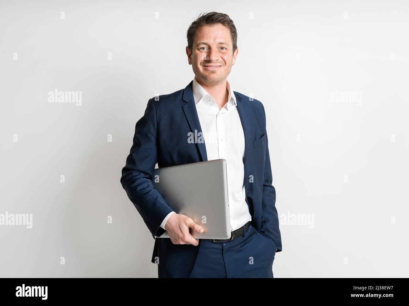 Good nice looking european man smiling with confidently Stock Photo - Alamy