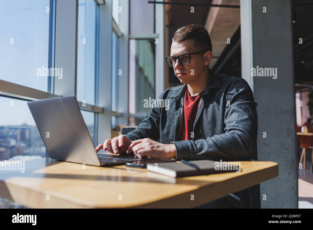 Professional manager working with business information, corporate money ...