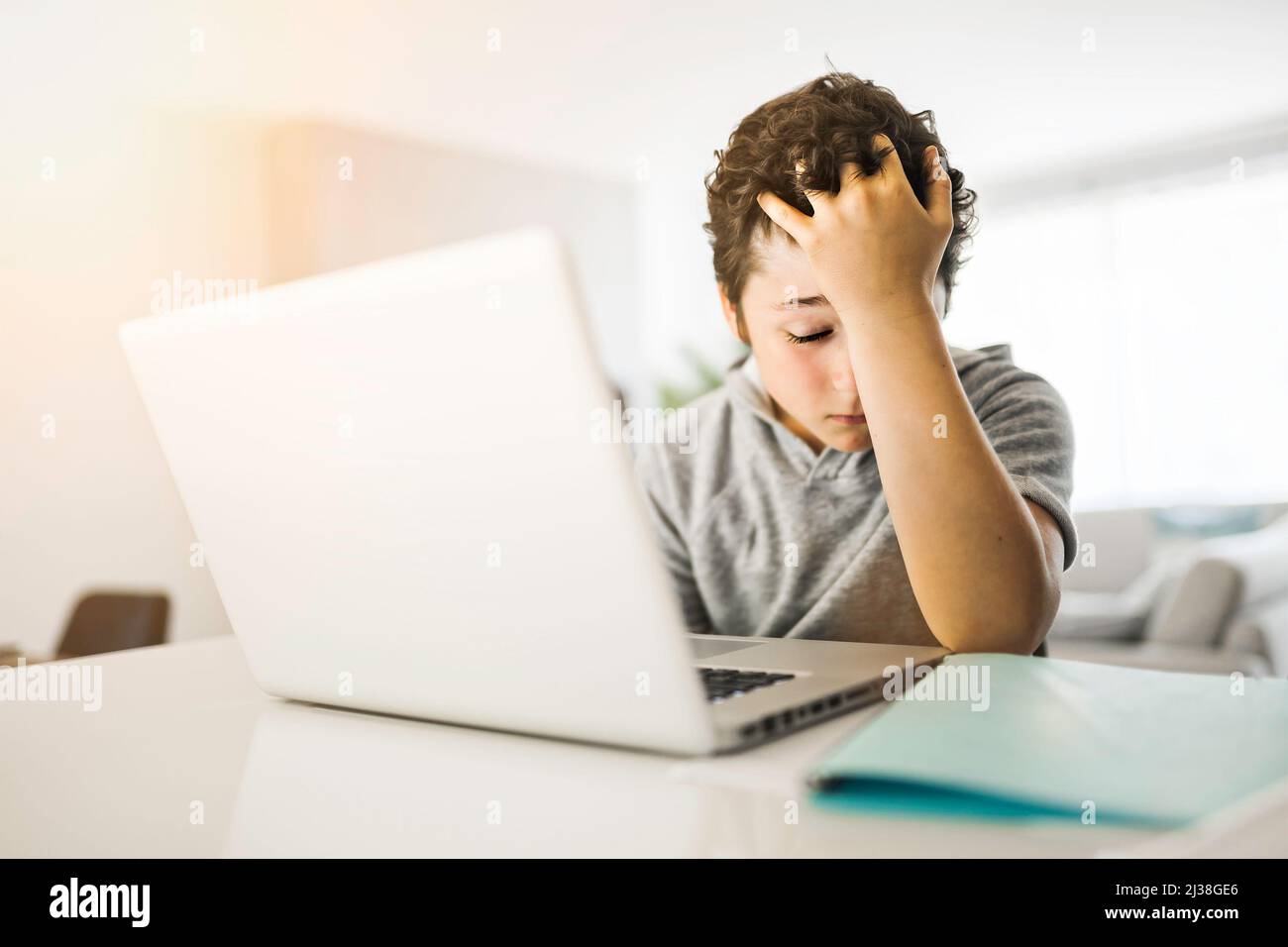 Bored Student With Computer