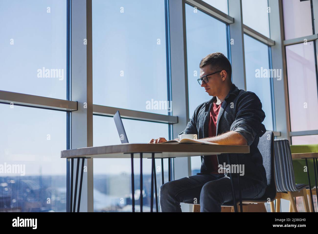 Professional manager working with business information, corporate money ...