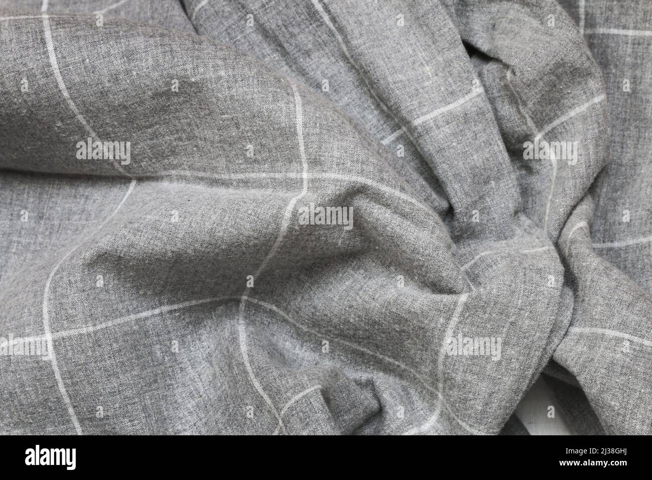 Gray cotton fabric with a white check pattern. Graphic resources Stock ...
