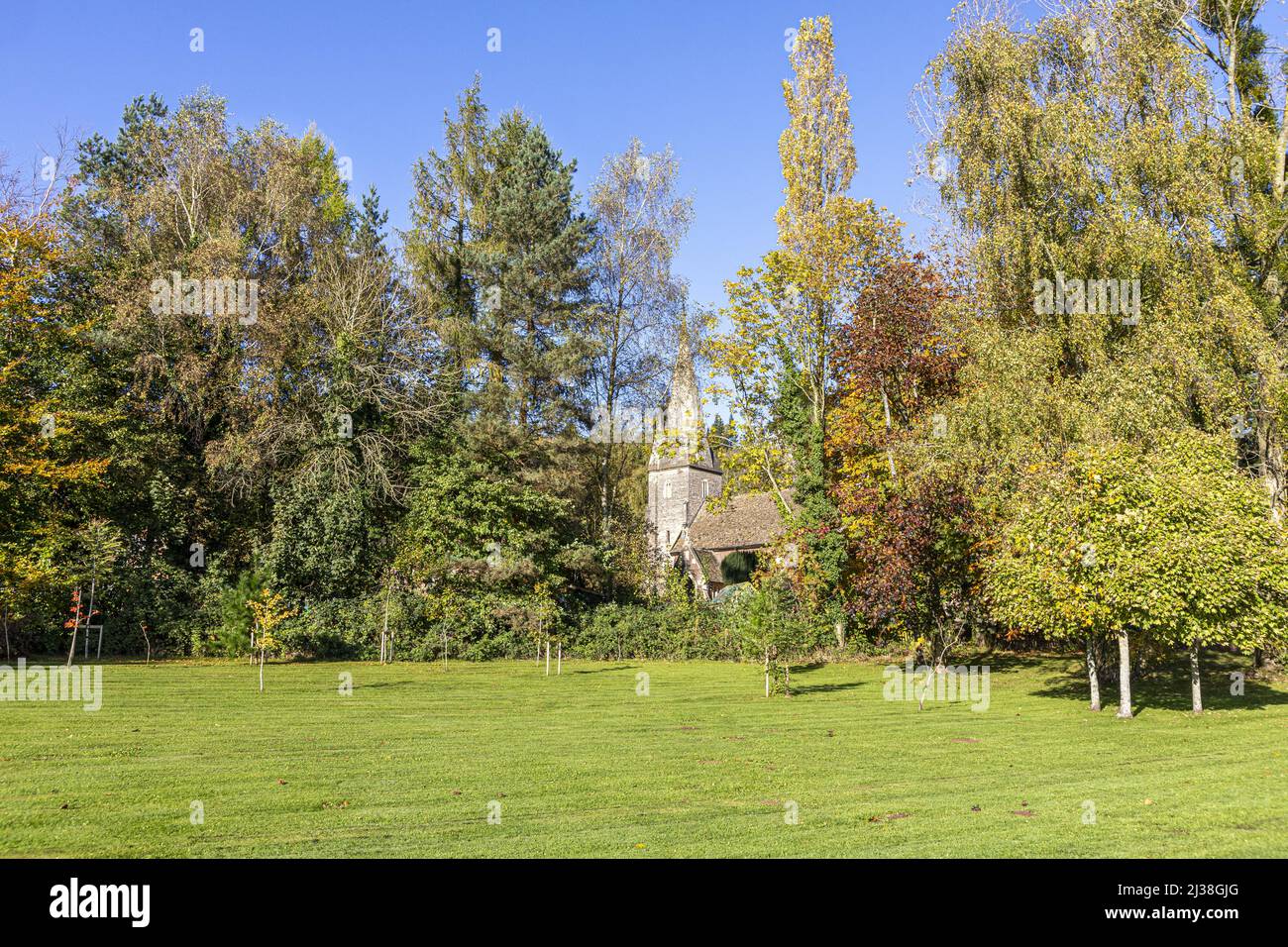 Autumn colours at the church of St John the Baptist in the Forest of ...