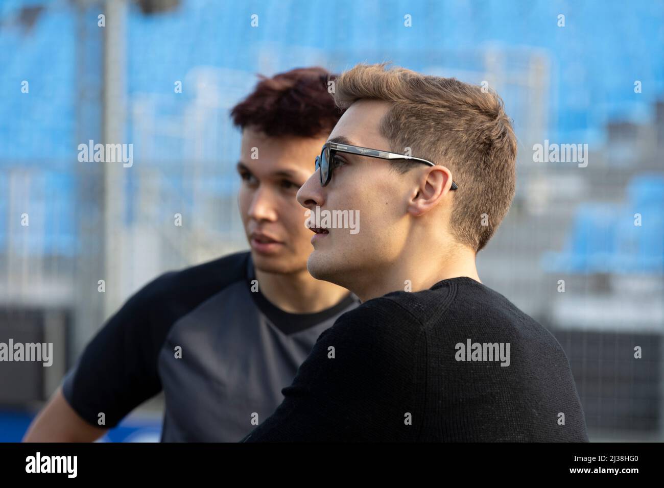 Melbourne, Australia. 06th Apr, 2022. George Russell and Alexander ...
