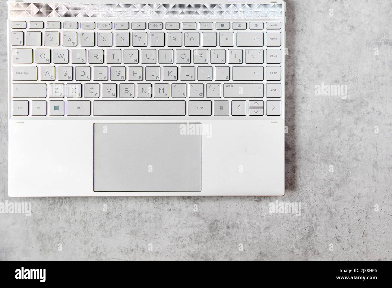 Laptop and notebook view, gray color Stock Photo - Alamy