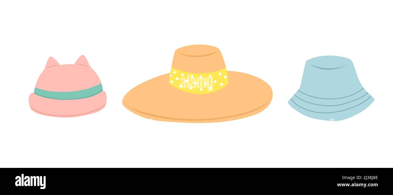Summer hats fashion Stock Vector Images - Alamy