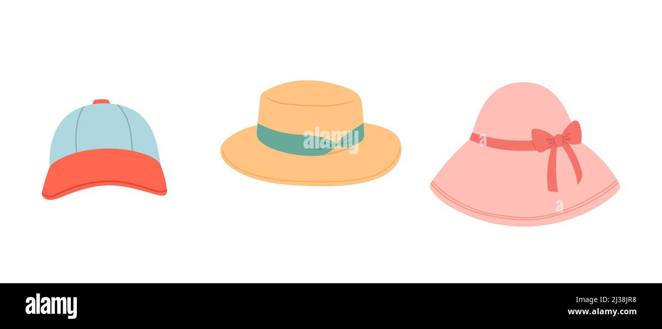 Summer hat hats Stock Vector Images - Alamy