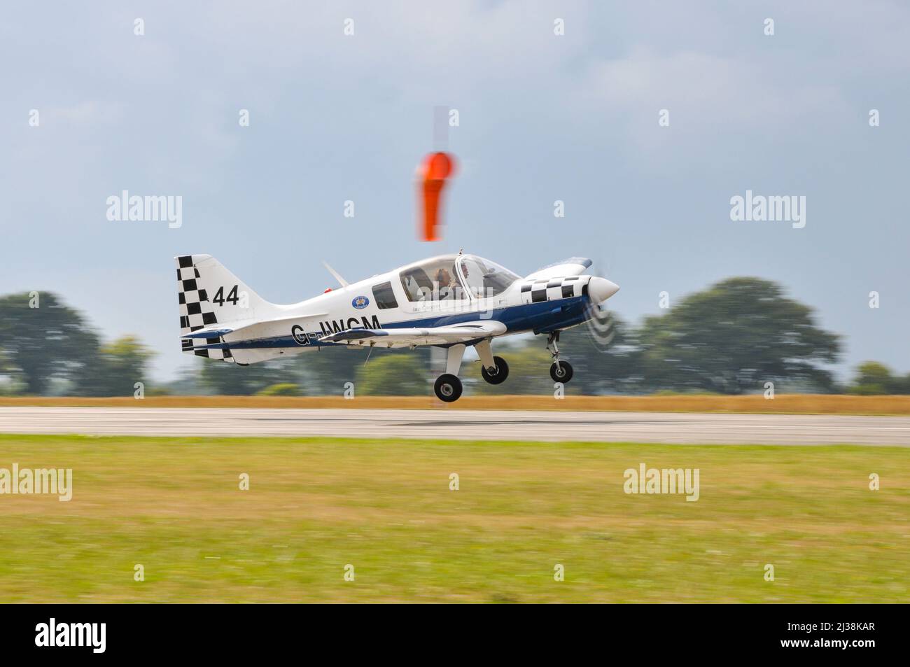 British Aerospace Bulldog 120 G-JWCM of Neil Cooper taking off for ...