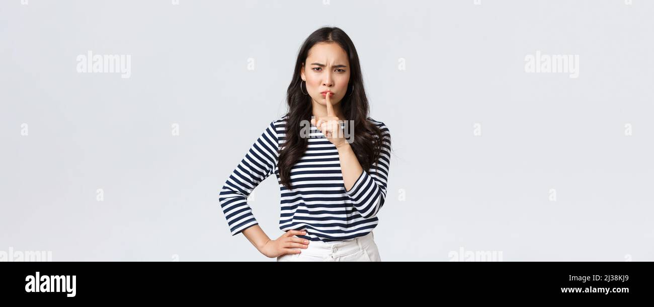 Lifestyle, people emotions and casual concept. Angry serious young ...