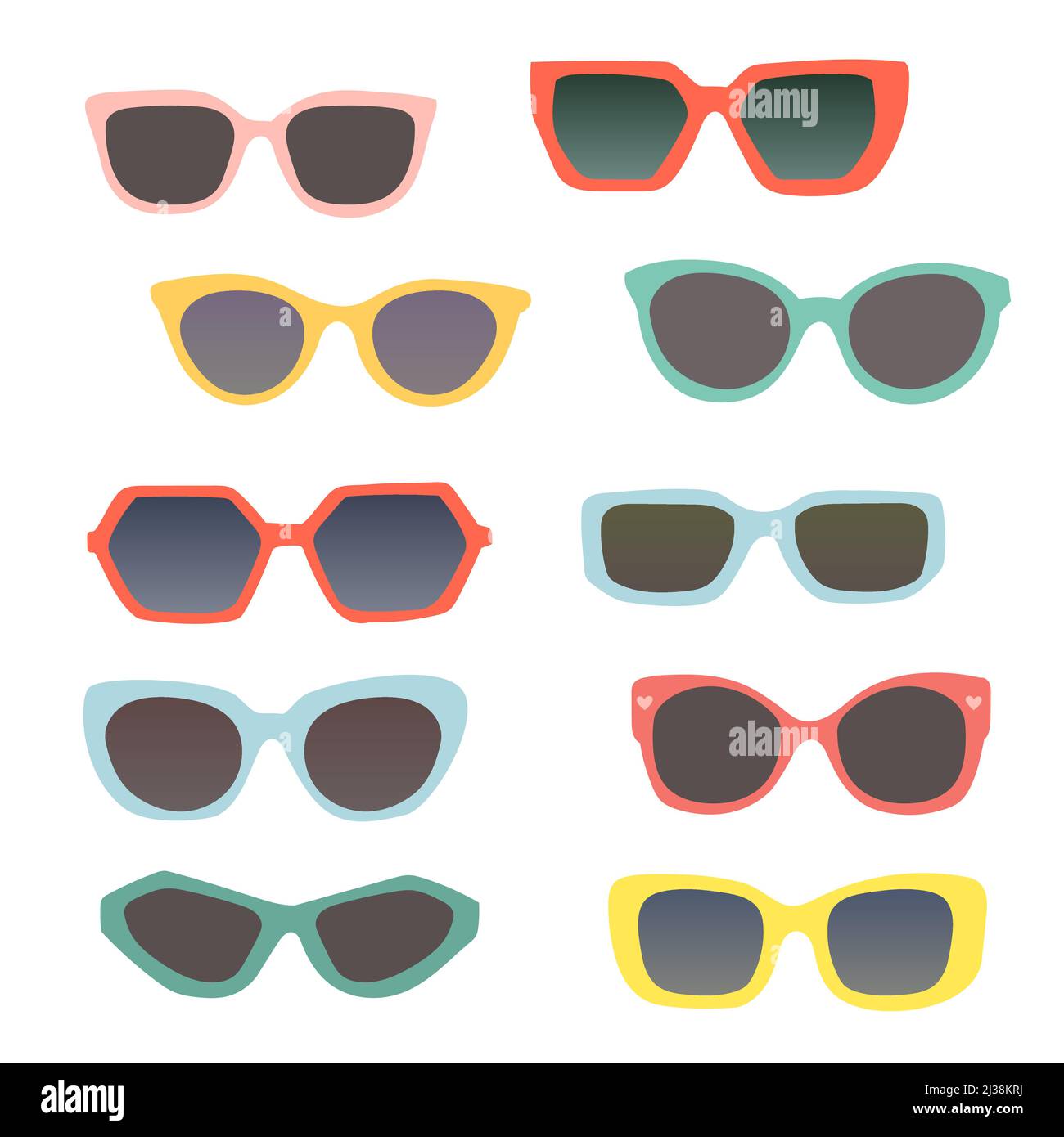 Summer Set With Different Sun Glasses Vector Stock Vector Image And Art Alamy