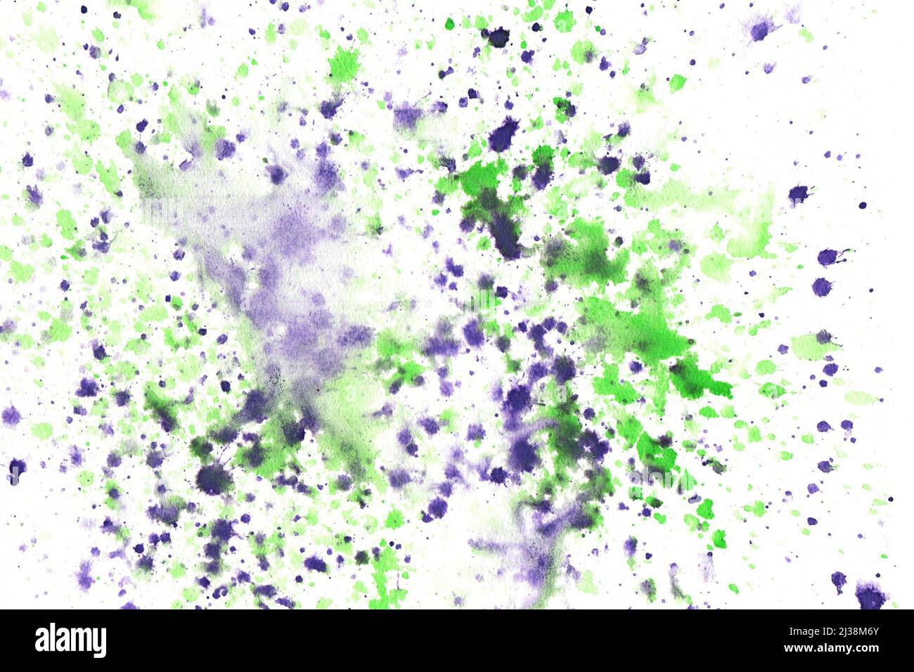 Watercolor green and purple background, fuzzy spray Stock Photo - Alamy