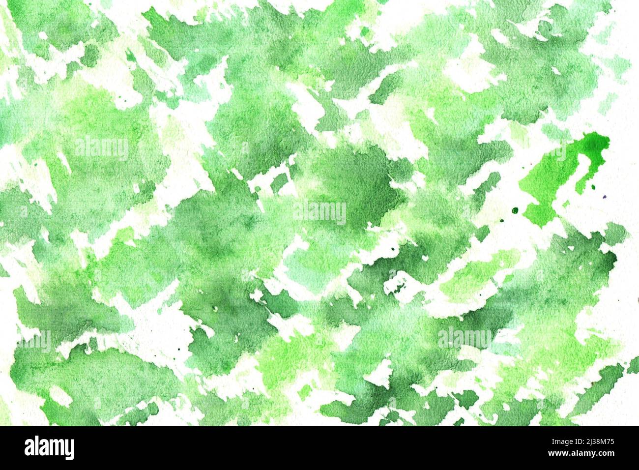 Watercolor green background, fuzzy blobs and stains Stock Photo - Alamy