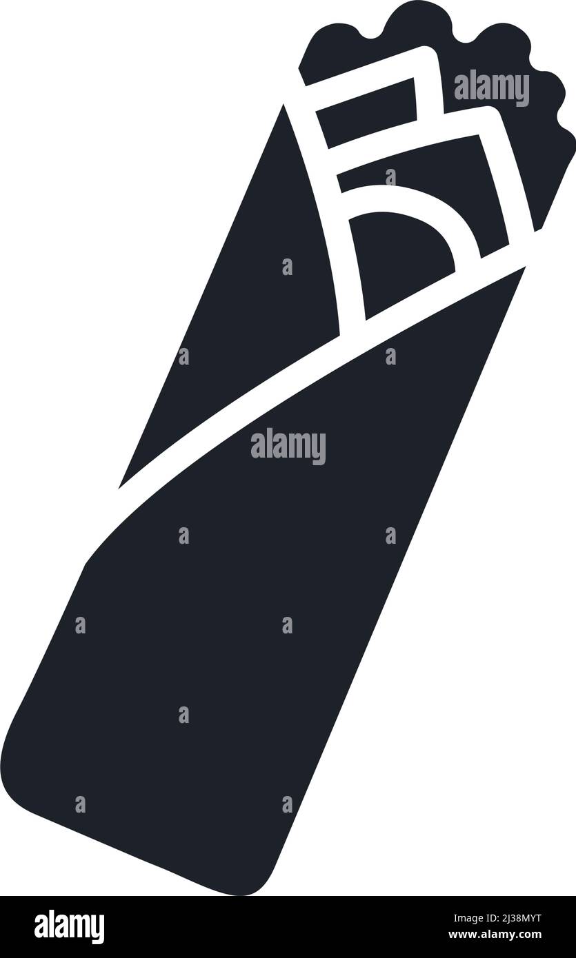 Shawarma icon. Fast food isolated vector silhouettes Stock Vector Image ...