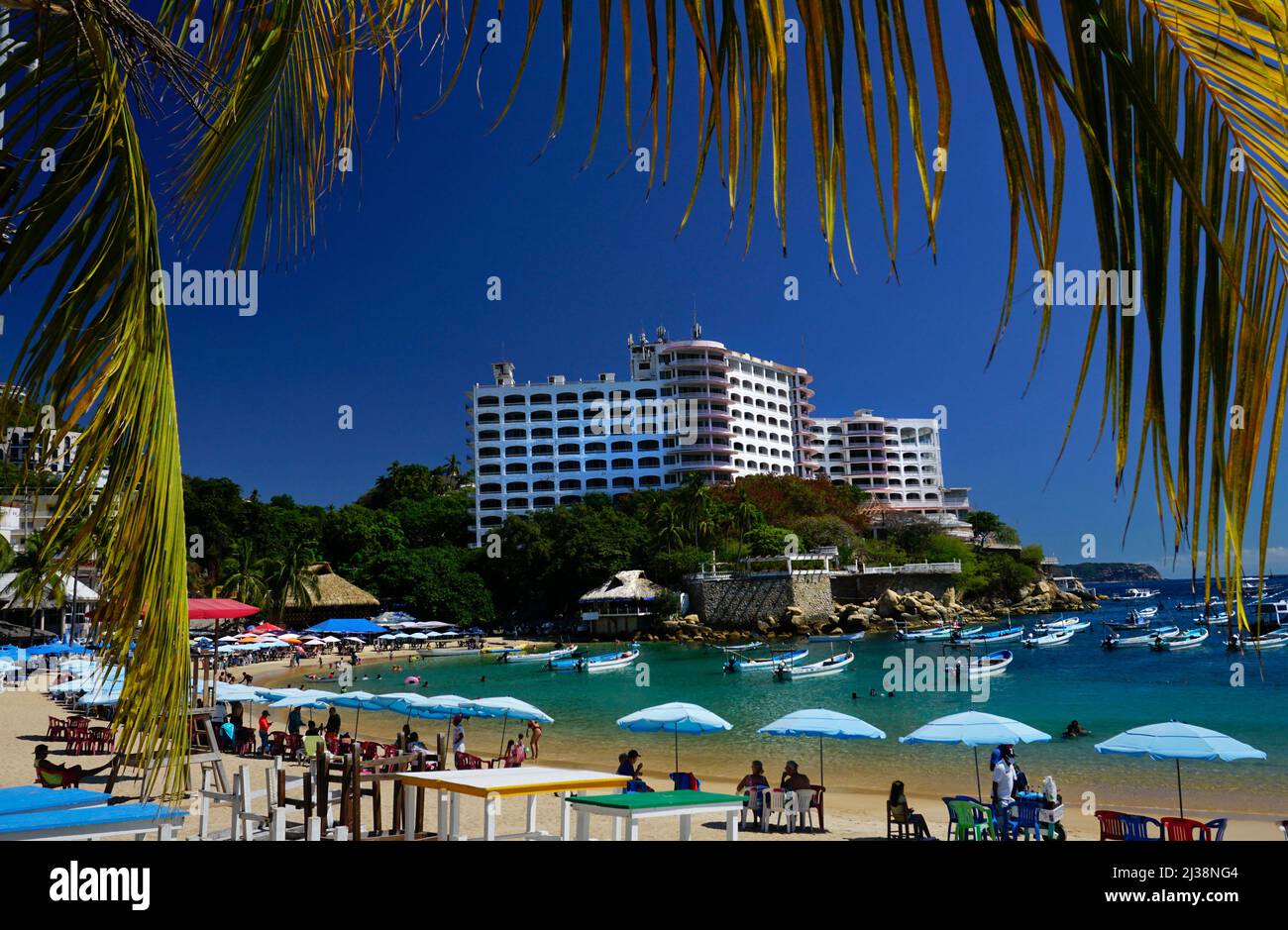 Caleta beach, Caleta neighborhood, Acapulco, Mexico Stock Photo - Alamy