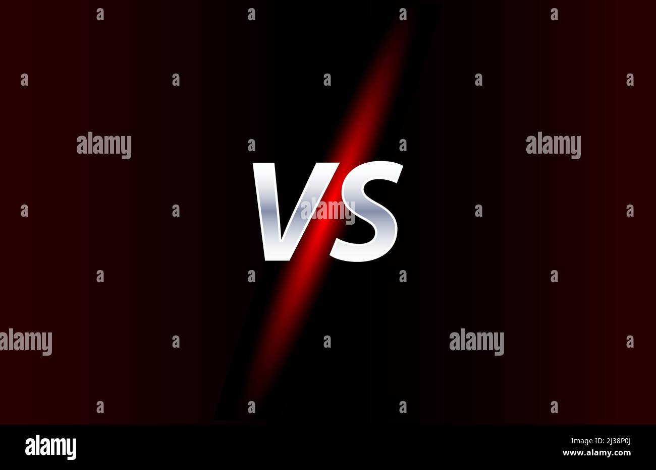 VS Vector Letters Illustration Competition Template Background Stock ...