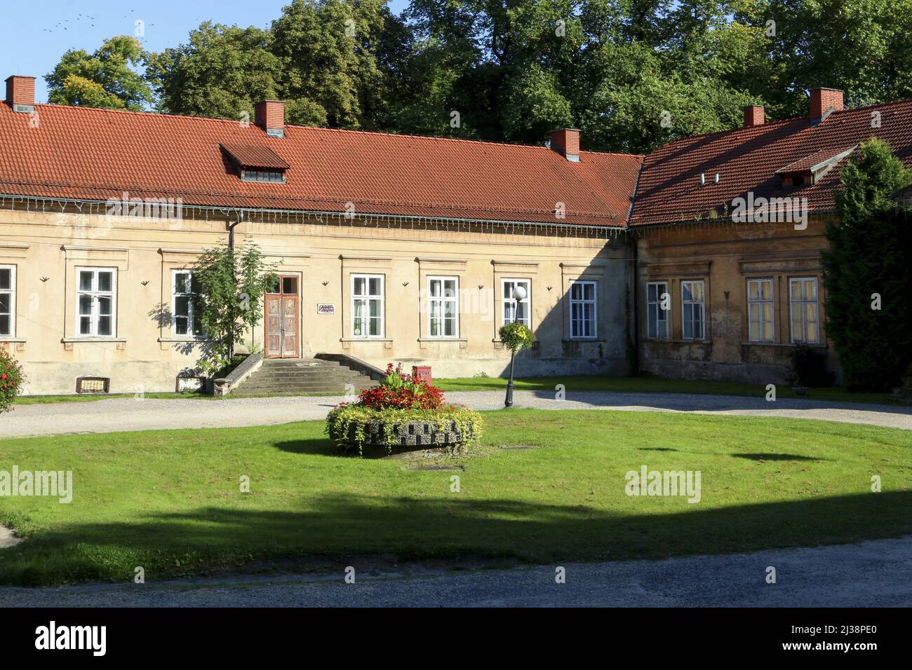 Palace of the Bobrowski aristocracy family in Andrychow, Poland Stock ...