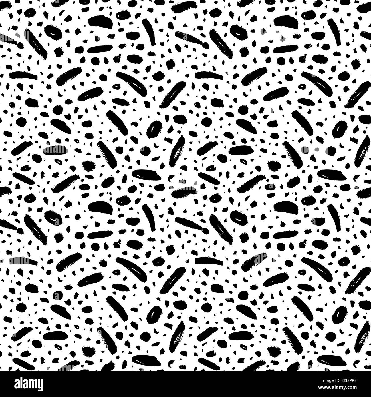 Polka dot hand drawn vector seamless pattern Stock Vector Image & Art ...