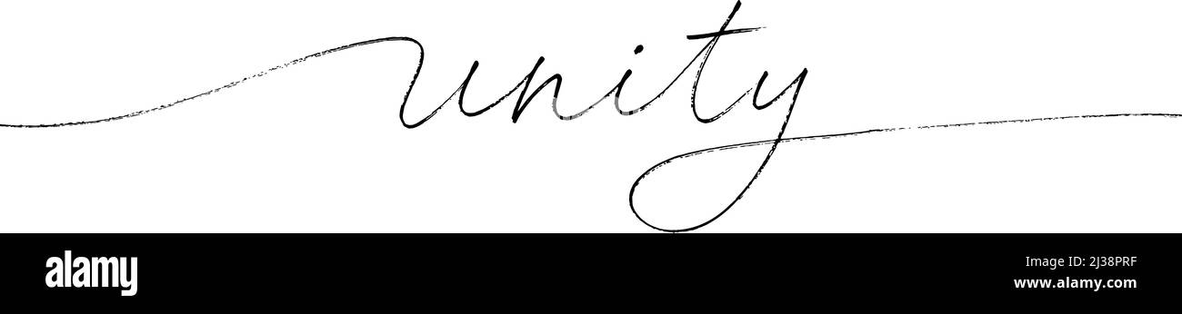 Unity hand drawn vector black line lettering Stock Vector Image & Art ...