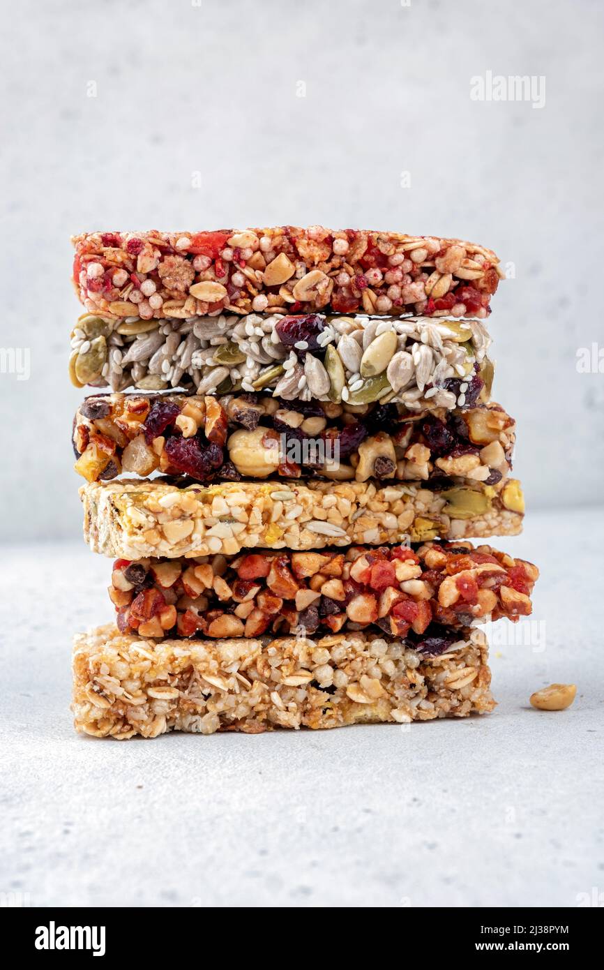 Healthy bar and nuts and fruit hi-res stock photography and images - Alamy
