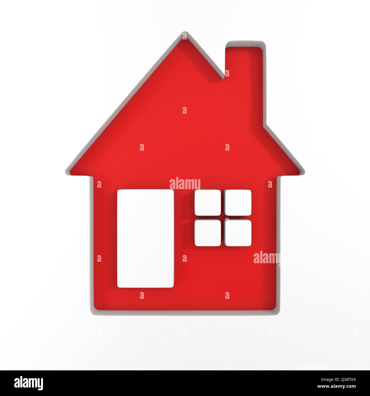 Red House Outline Clipart
