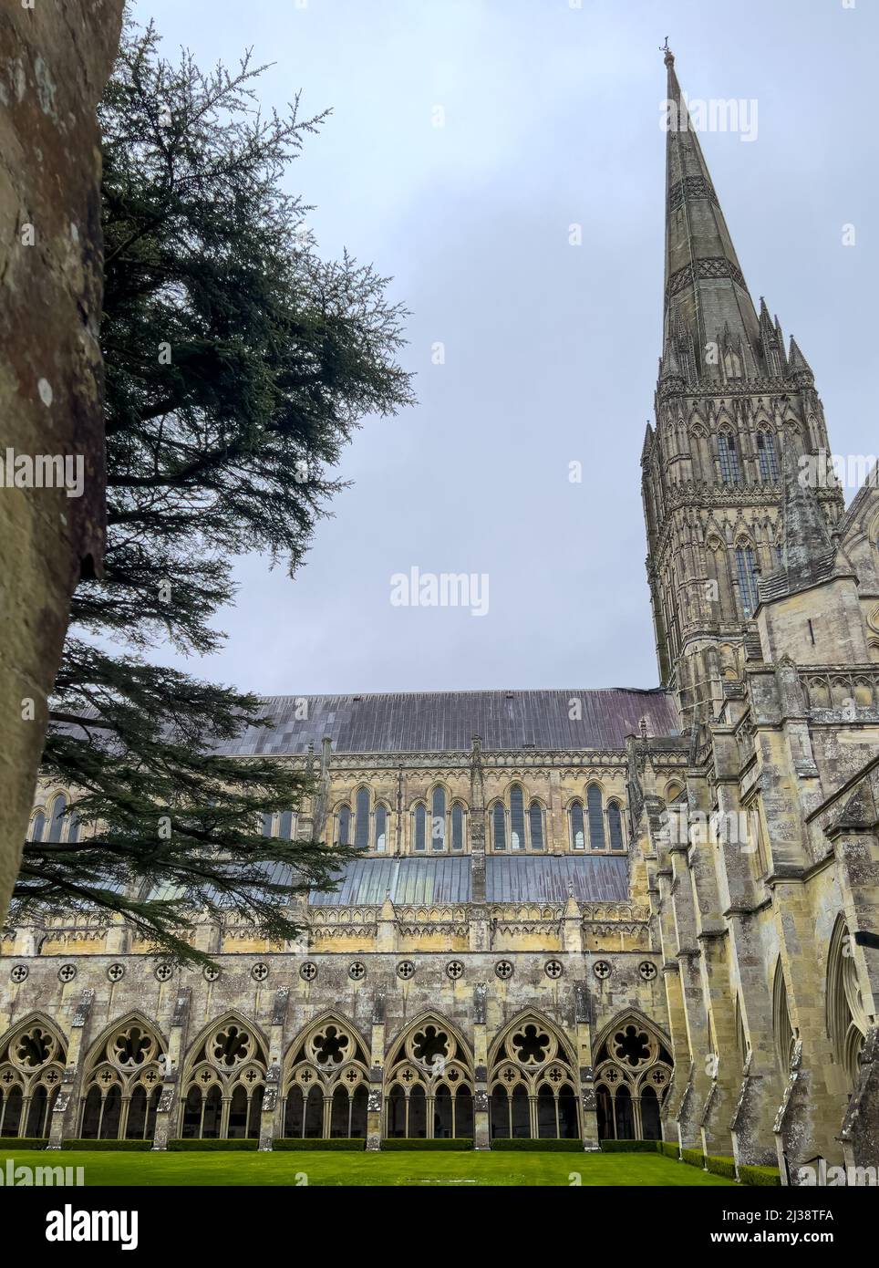 Salisbury Cathedral,an Anglican cathedral in Salisbury, England. The ...
