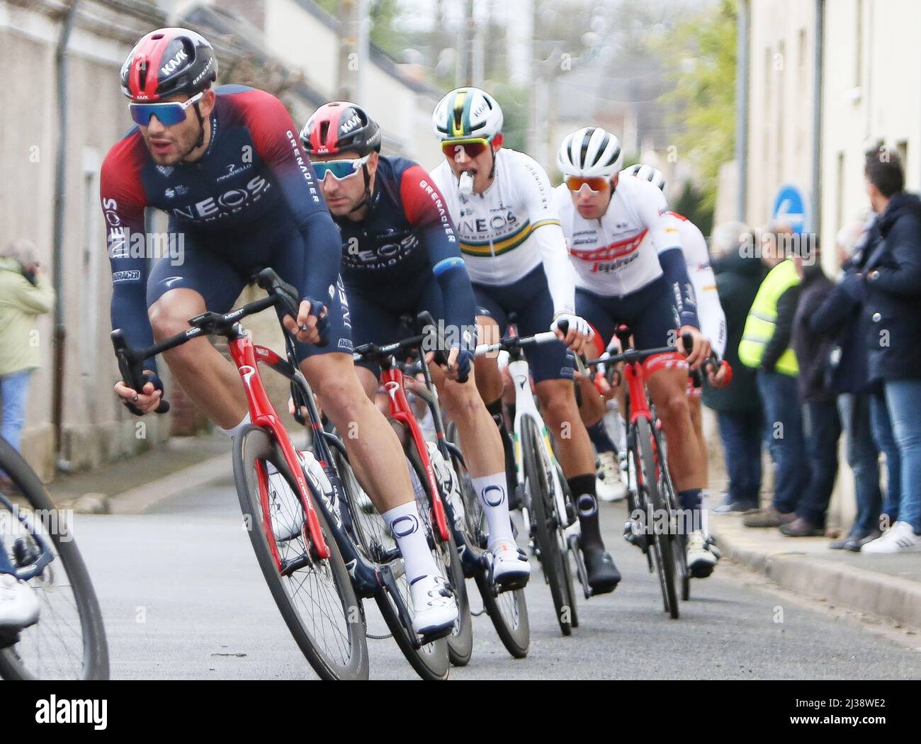 Filippo Ganna, Elia Viviani and Lucas Plapp of Ineos - Grenadiers ...