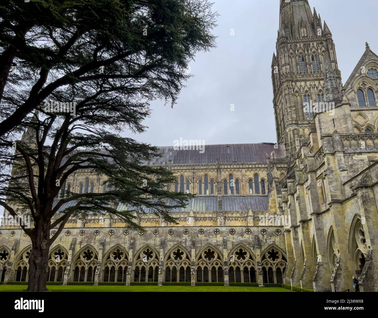 Salisbury Cathedral,an Anglican cathedral in Salisbury, England. The ...