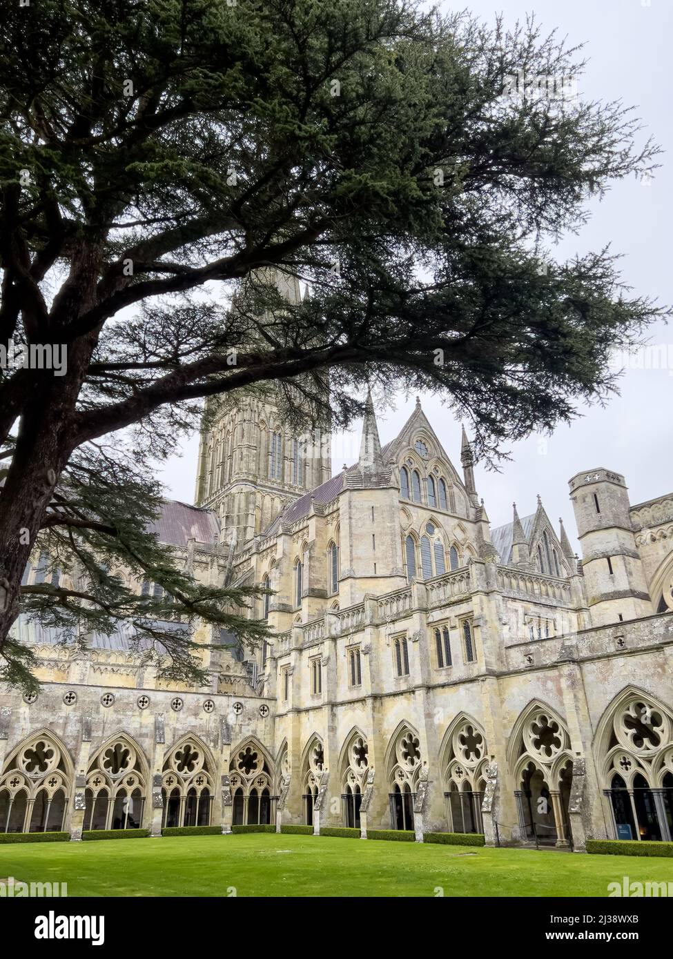 Salisbury Cathedral,an Anglican cathedral in Salisbury, England. The ...