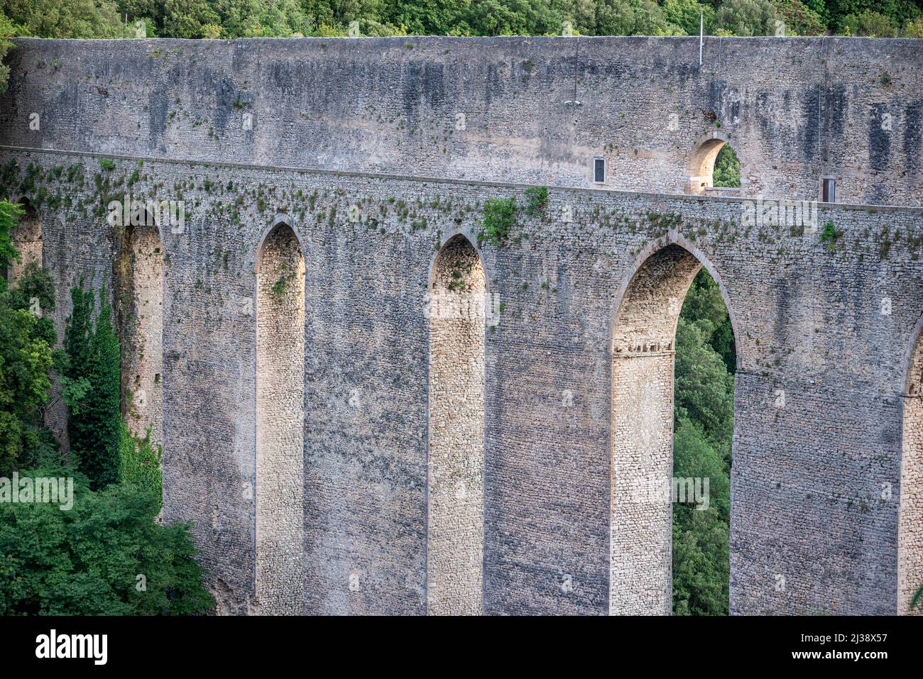 Ancient Ponte delle Torri (Towers Bridge), Spoleto (PG), Umbria, Italy ...