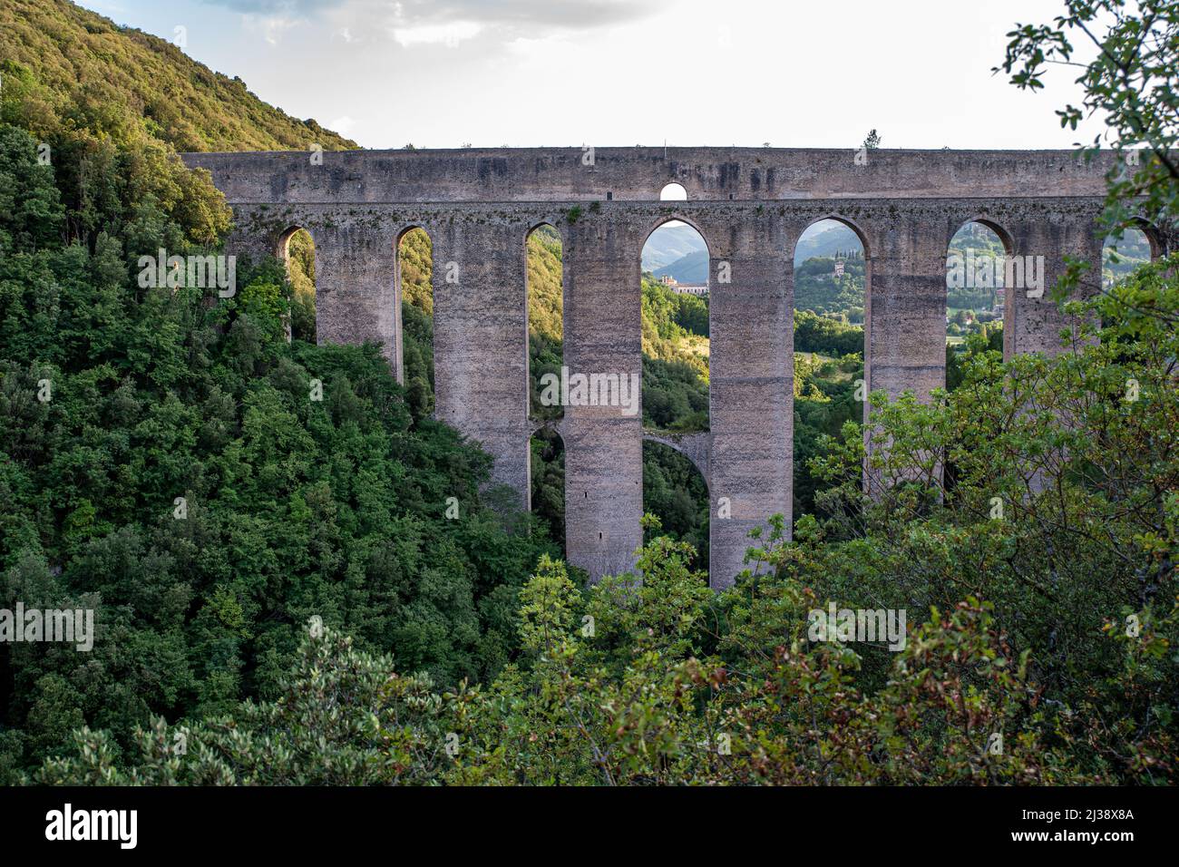 Ancient Ponte delle Torri (Towers Bridge), Spoleto (PG), Umbria, Italy ...