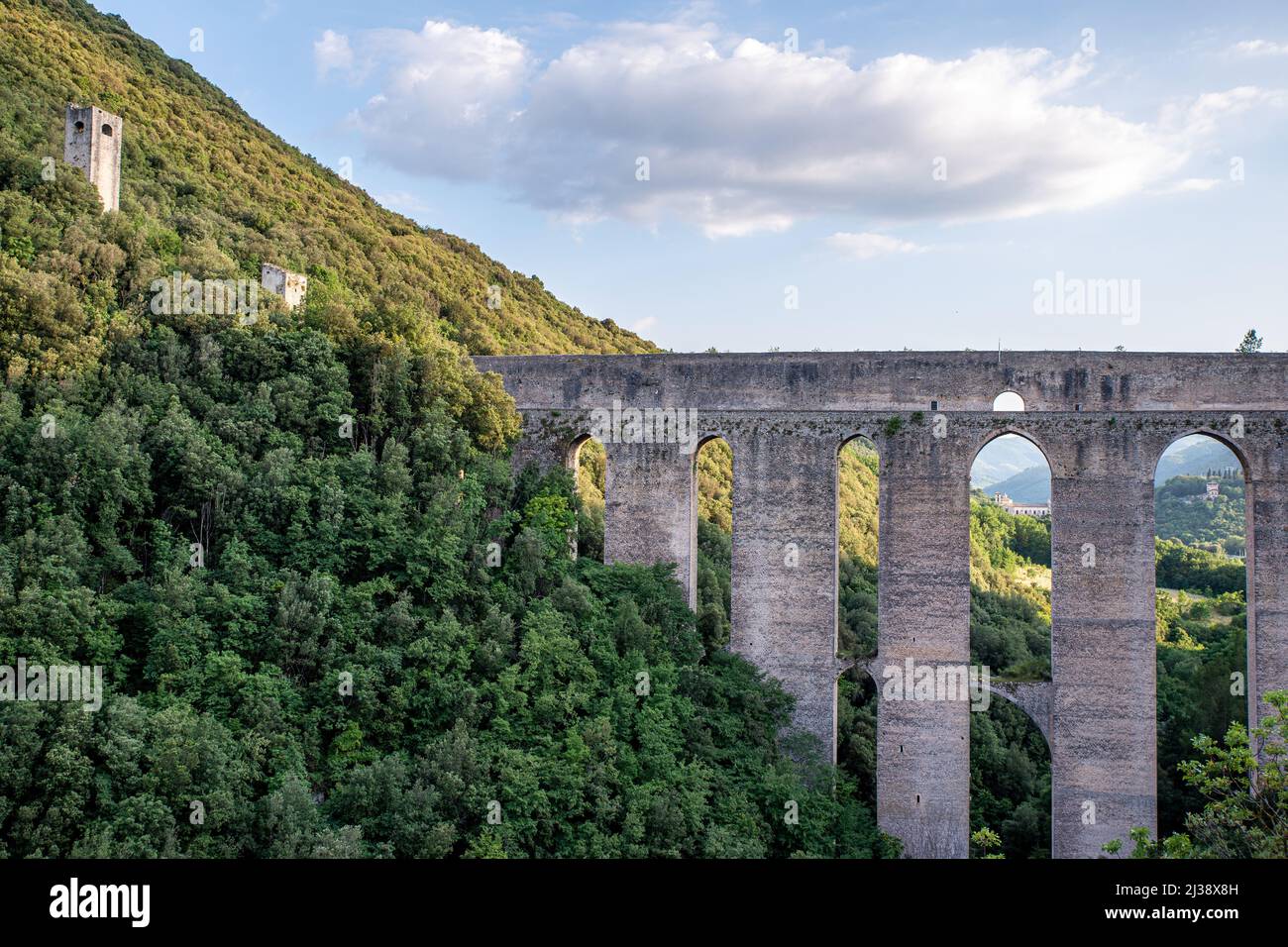 Ancient Ponte delle Torri (Towers Bridge), Spoleto (PG), Umbria, Italy ...