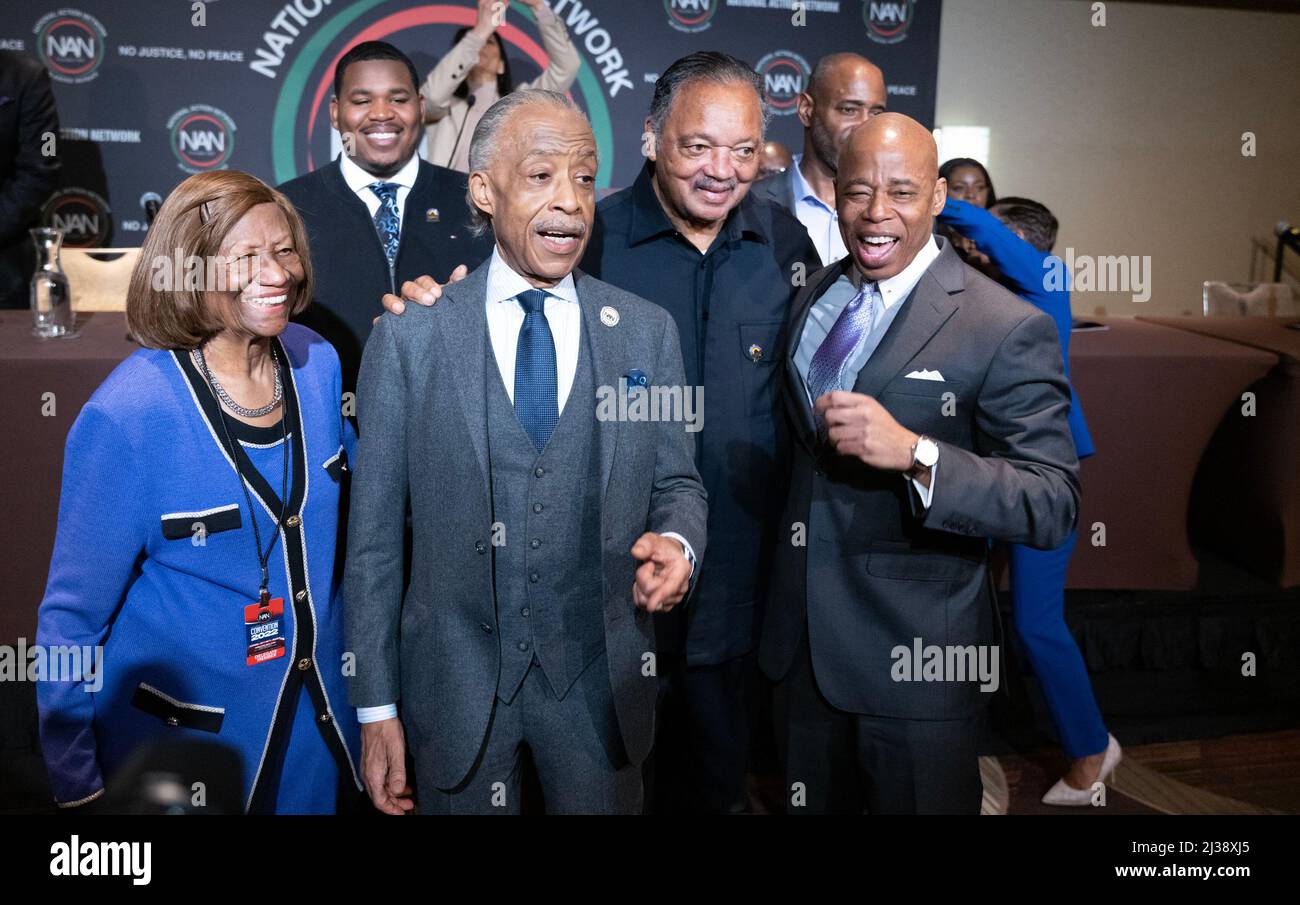 April 6, 2022, New York, New York, U.S: Left NEW YORK NAACP President ...