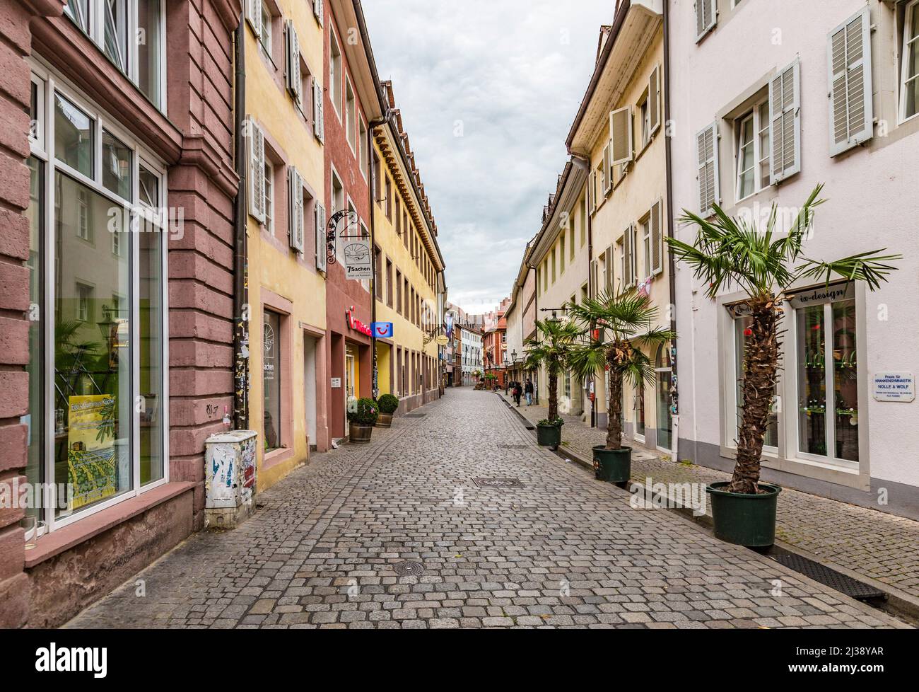 FREIBURG, GERMANY - JUNE 29, 2014: view to old town of Freiburg. The ...