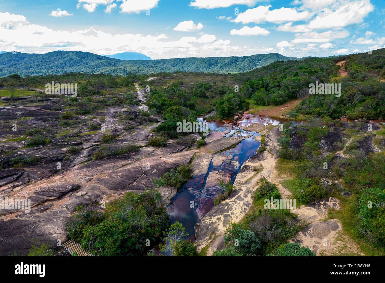 An aerial view of a landscape with buildings in Ischia Island, Campania ...