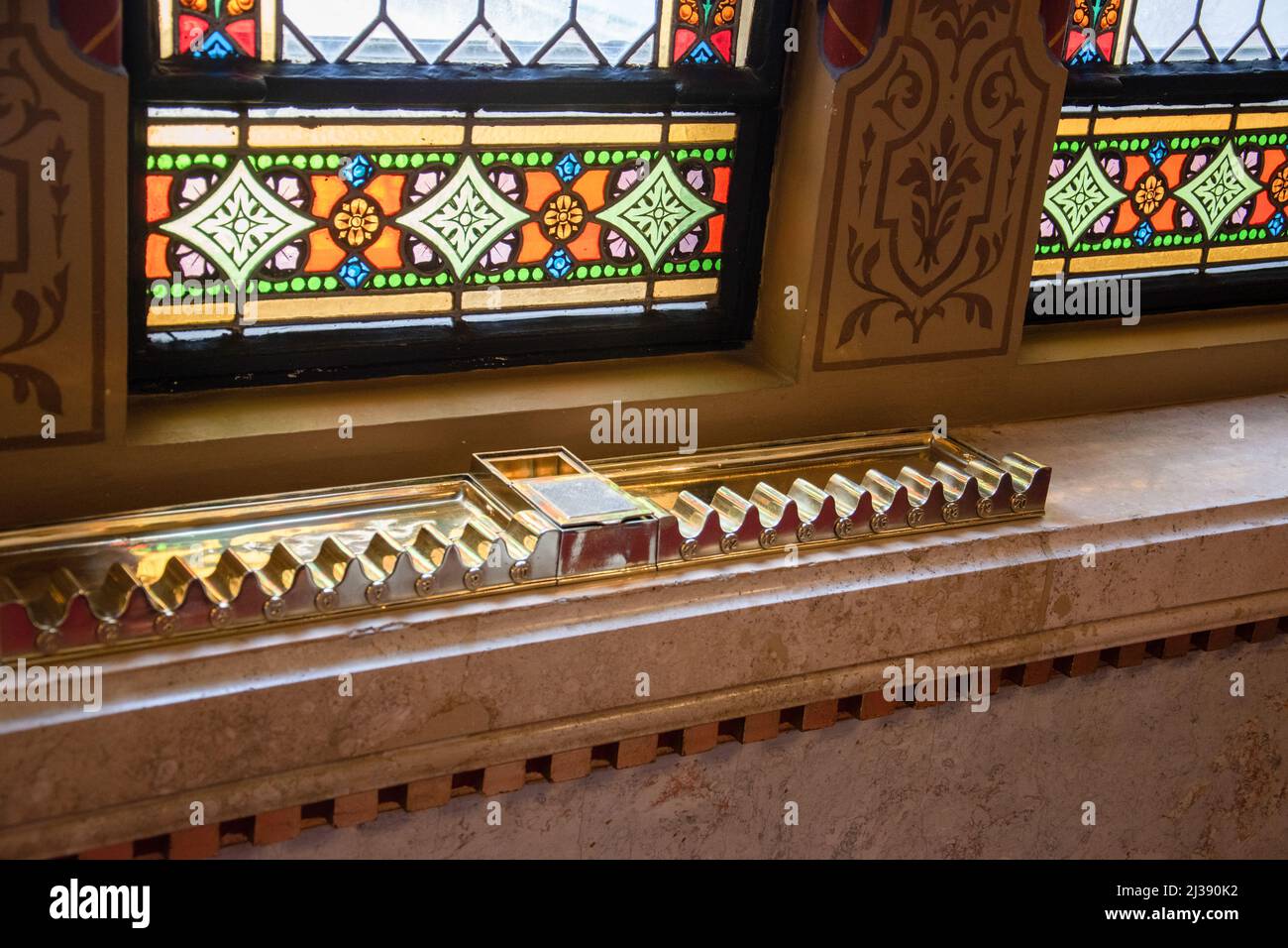 Cigar holder outside of the Assembly Hall in the Hungarian Parliament ...