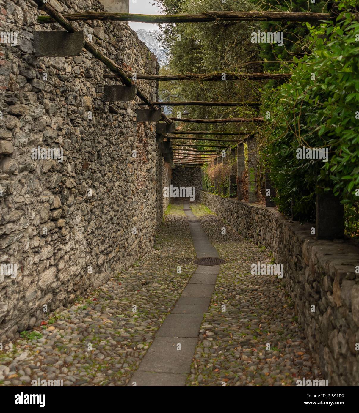 Old small Locarno streets in spring sunny nice color day Stock Photo ...
