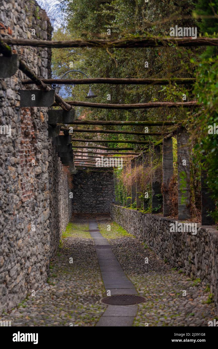 Old small Locarno streets in spring sunny nice color day Stock Photo ...