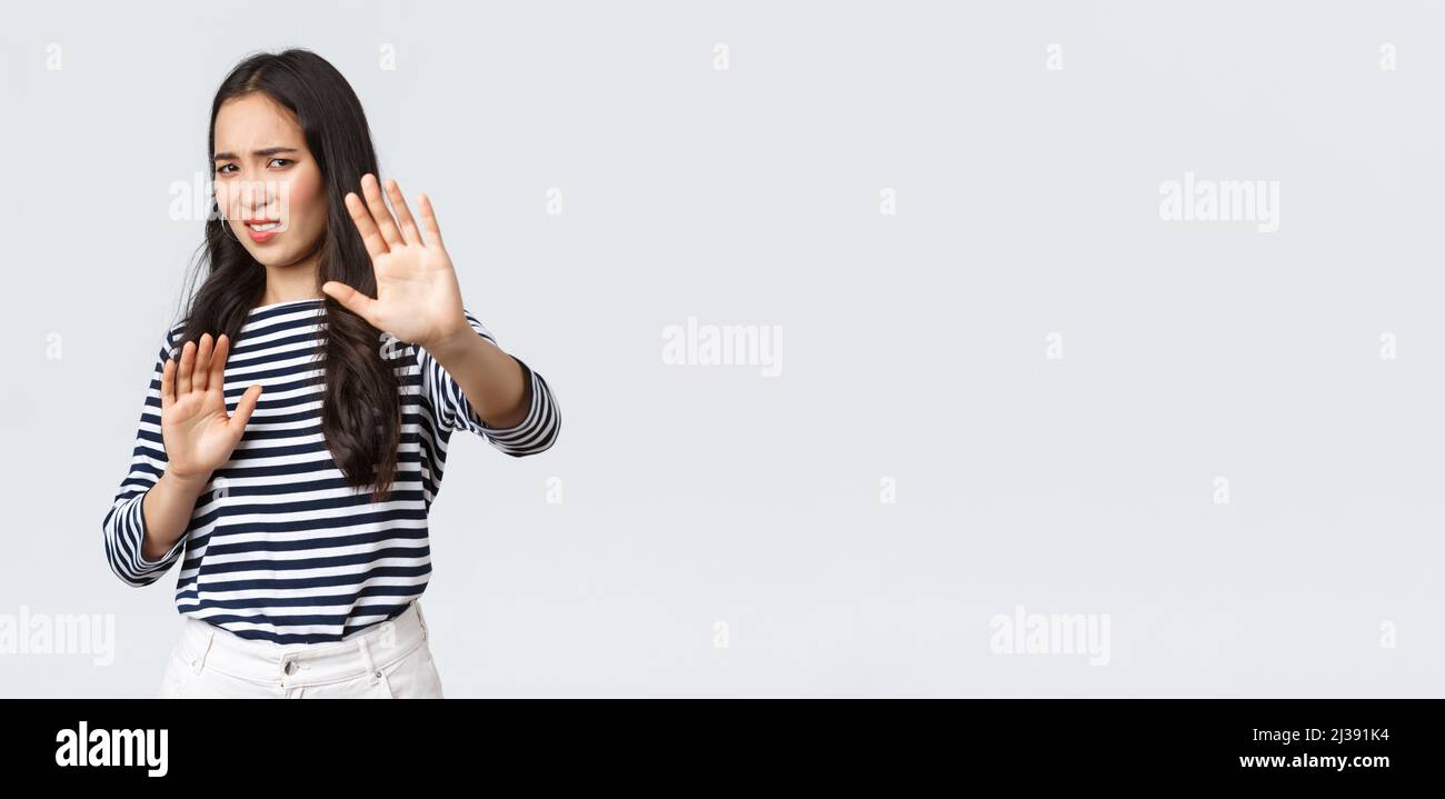 Lifestyle, beauty and fashion, people emotions concept. Woman feeling ...